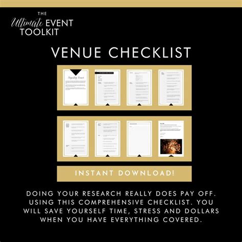The Ultimate Event Venue Checklist Event Planning Checklist Template Guest List To Do