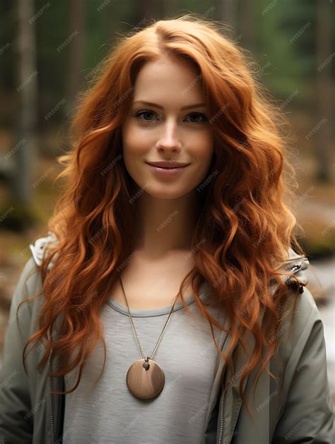 Premium Ai Image Photo Of Redhead Swedish Woman Holding A Bronzer
