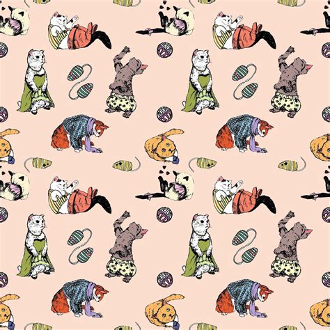 Cat Pattern Wallpapers Top Free Cat Pattern Backgrounds Wallpaperaccess