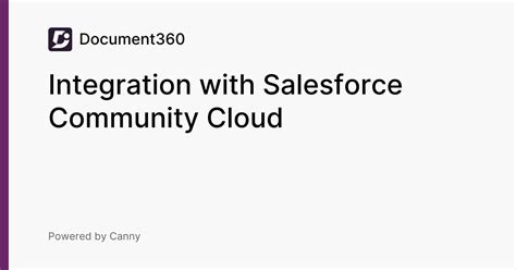 Integration With Salesforce Community Cloud Voters Document360