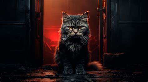 Premium Ai Image Cat On The Wall