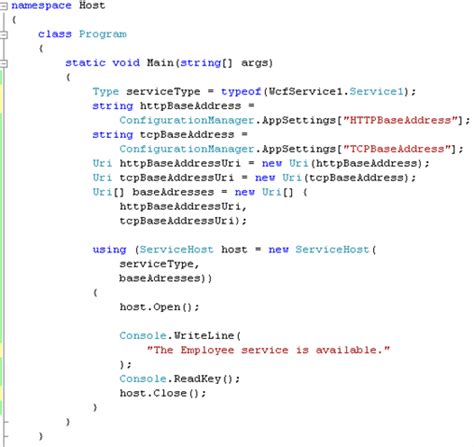 Hosting The Wcf Service In Net Executable Techbubbles