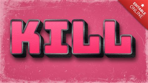 Kill Text Effect Generator
