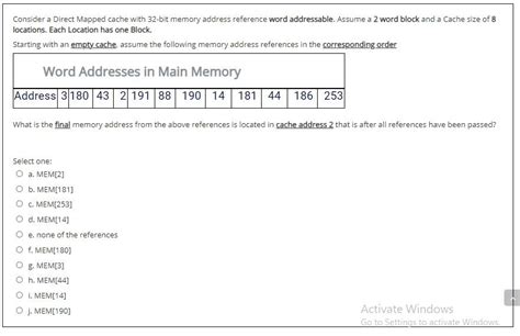 Solved Consider A Memory System That Is Composed Of One Chegg