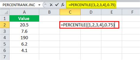Percentile In Excel Formula Examples How To Use This Function