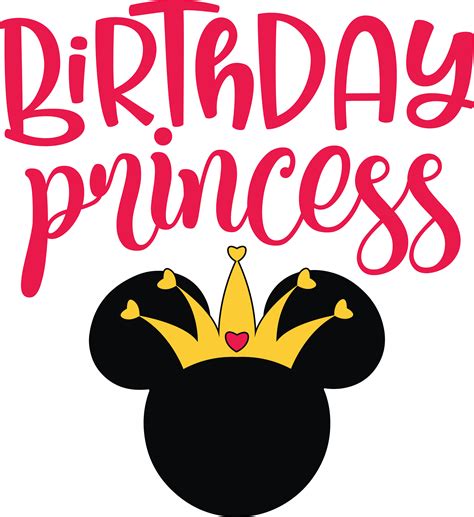Mickey Birthday Princess Svg Mickey Mouse Svg Disney Png Inspire