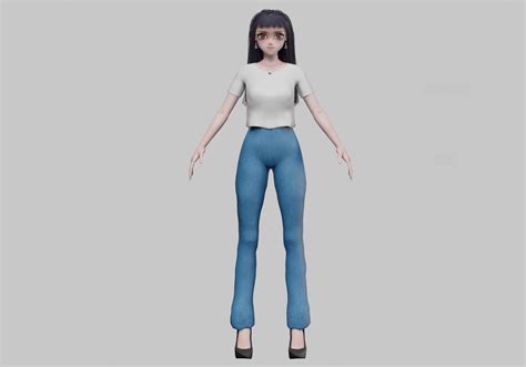 Cute Basic Girl V31817 3d Model By Nickianimations