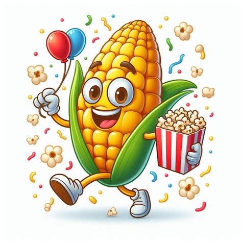 Cute Cartoon Corn In A Field Cartoon Images Ai Images Premium Ai Generated Image