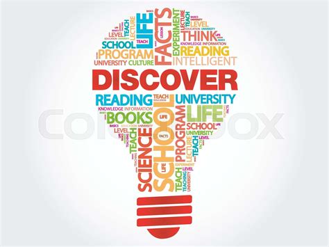 Discover Bulb Word Cloud Stock Vector Colourbox