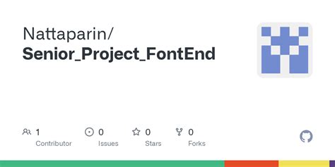 Github Nattaparinseniorprojectfontend