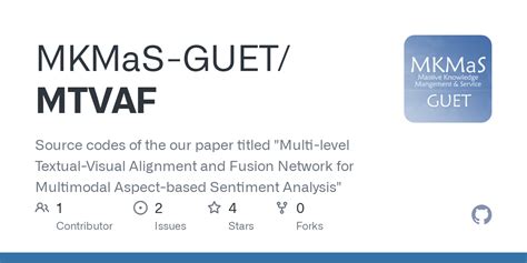 Github Mkmas Guetmtvaf Source Codes Of The Our Paper Titled Multi Level Textual Visual