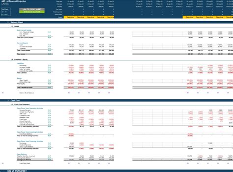 Enhanced Generic Startup Financial Projection Statement Model Template Excel XLS
