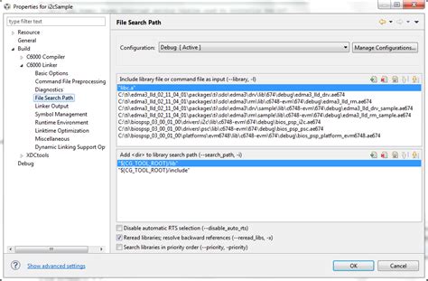 Building Example Sysbios Edma3 I2c Project Processors Forum Processors Ti E2e Support Forums