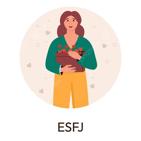 Flat Vector Illustration Of Personality Types Based On Mbti And Socionics Concepts Vector Esfj