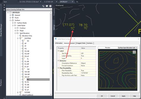 solved contour labels will not add autodesk community