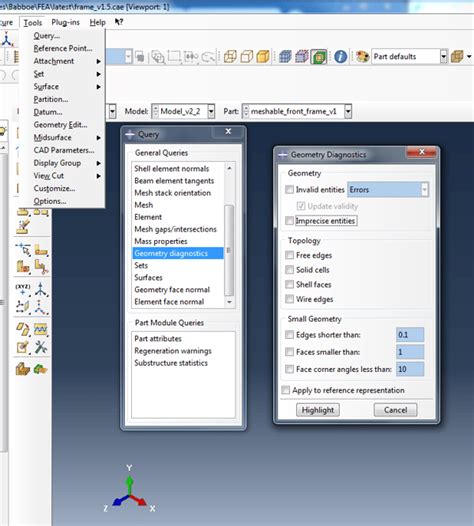 Geometry Operations In Abaqus Fea Software