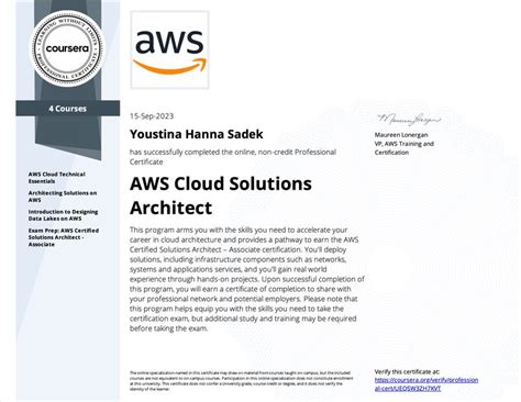 Youstina Hanna On Linkedin Aws Cloudsolutionsarchitect Cloudarchitecture