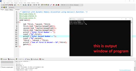 dynamic memory allocation in c using malloc function