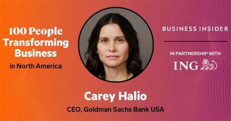 Congratulations To Carey Baker Halio Ceo Of Goldman Sachs Bank Usa