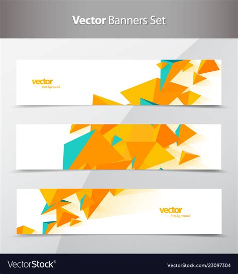 Set Of Abstract Colorful Web Headers Royalty Free Vector