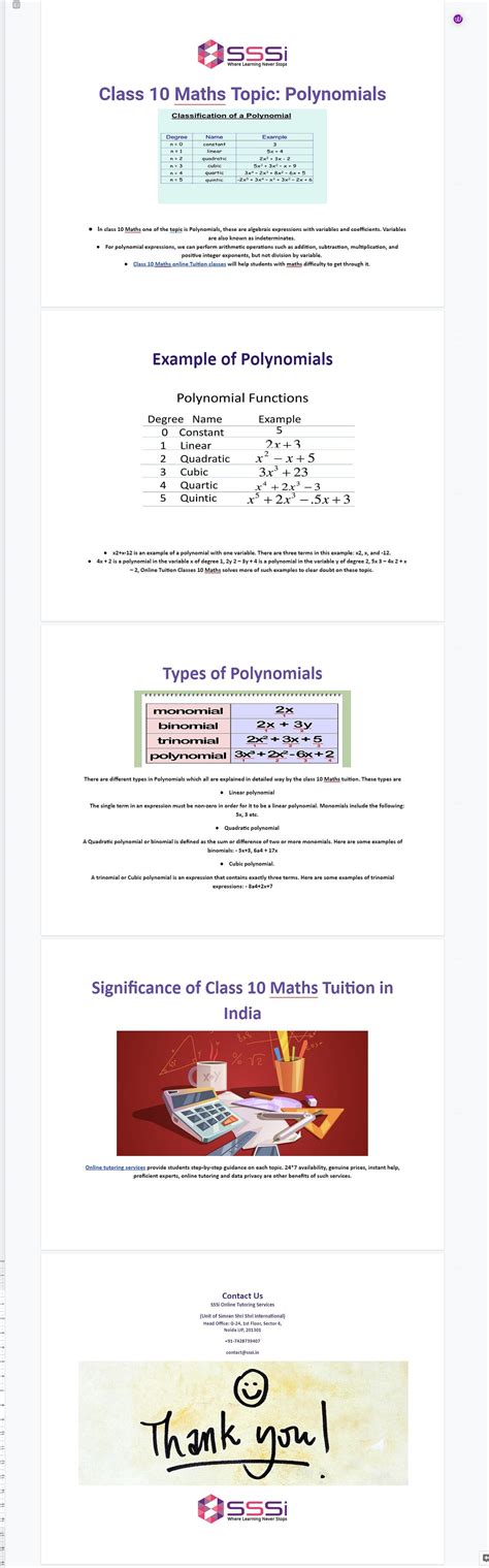 Class 10 Maths Topic Polynomials Types Of Polynomials Online Vidhya Medium
