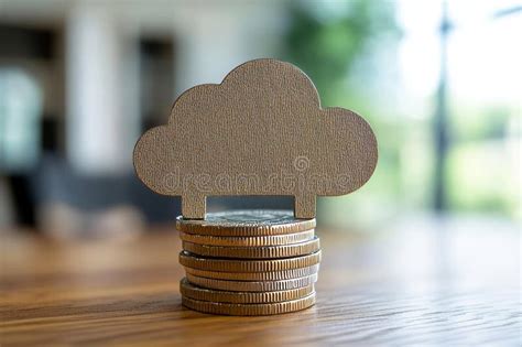 Coins Piled High Under A Cloud Embody The Intersection Of Cloud Computing And Financial