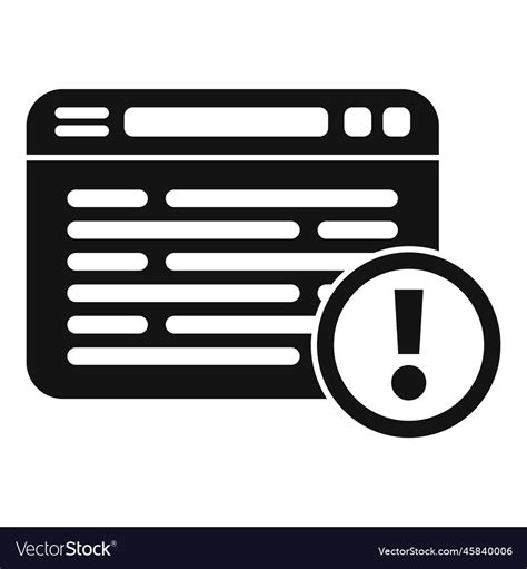 Online Fraud Icon Simple Hacker Error Royalty Free Vector