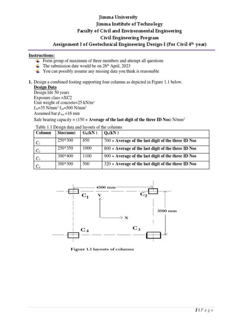Assignment Geotechnical Design I Pdf Pdf Geotechnical Engineering