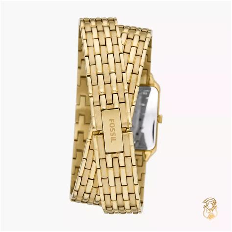 Fossil Es5302 Raquel Date Gold Tone Watch 23mm