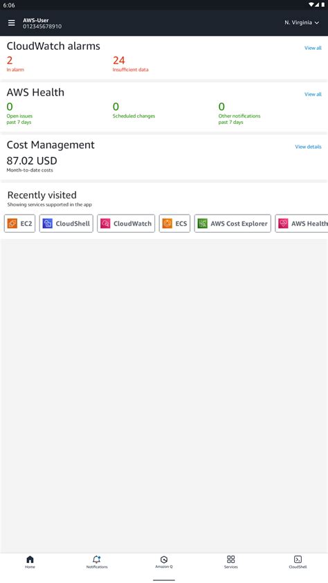 AWS Console App On Amazon Appstore