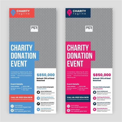 Charity Activities Event Rack Card Design Or Charity Fundraiser Dl