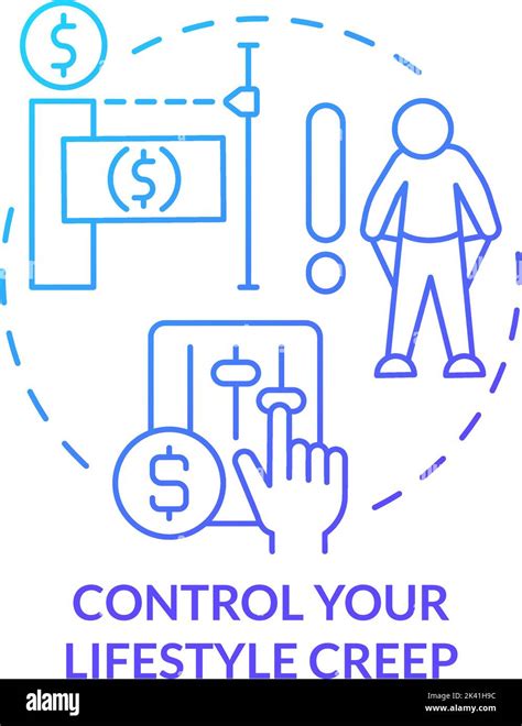 Control Your Lifestyle Creep Blue Gradient Concept Icon Stock Vector Control Your Lifestyle Creep Blue Gradient Concept Icon Stock Vector