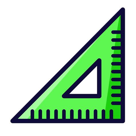 Cute Blue Triangle Ruler 51731476 Vector Art At Vecteezy