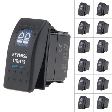 12v 20a Blue Led Waterproof Car Switch Bar Arb 5p Push Rocker Toggle Switch Led Light Swithes