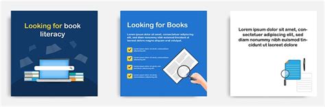 3d 만화 스타일 소셜 미디어 유익한 교육 및 학습 팁 포스트 배너 템플릿 레이아웃 디자인 책 문해력 키워드 검색 개념 교육에 대한 스톡 벡터 아트 및 기타 이미지 Istock