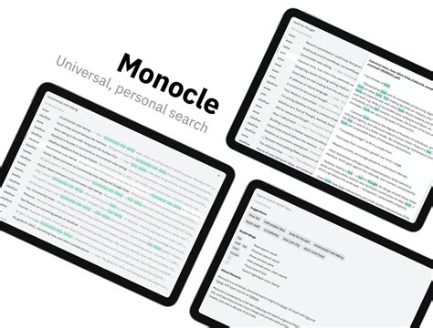 Building Monocle A Universal Personal Search Engine For Life