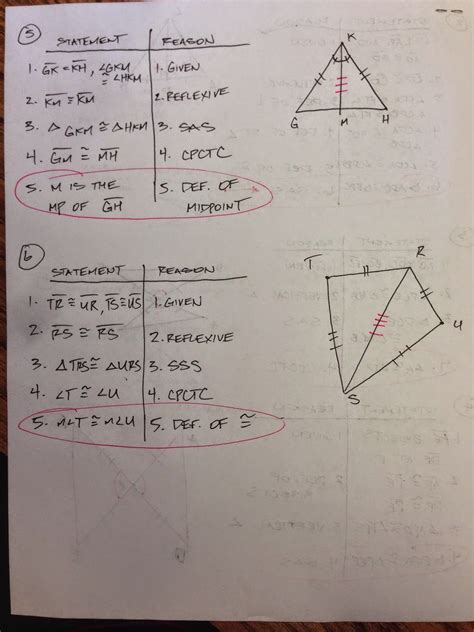Proofs Involving Congruent Triangles Worksheet Answers Congruent