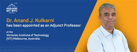 Dr Anand J Kulkarni Appointed As Professor Vit Melbourne Mit Wpu News