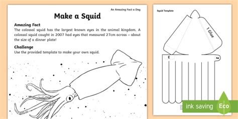 Make A Squid Paper Craft Teacher Made