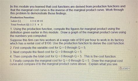 Solved In This Module You Learned That Cost Functions Are