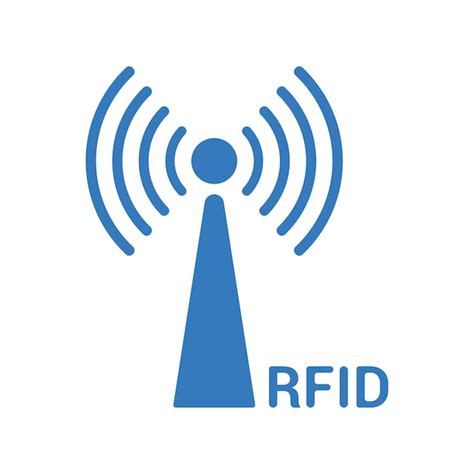 Premium Vector Frequency Radio Rfid Signal Icon Blue Color Design