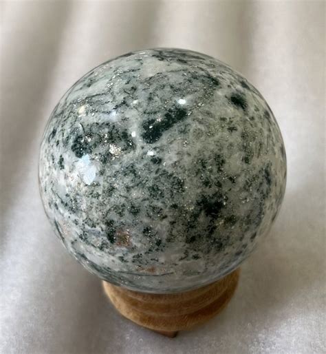 White And Black Tree Agate Crystal Sphere For Decoration 120mm At
