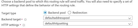 Question Configuration For Default Backend Target And Settings Issue Azure