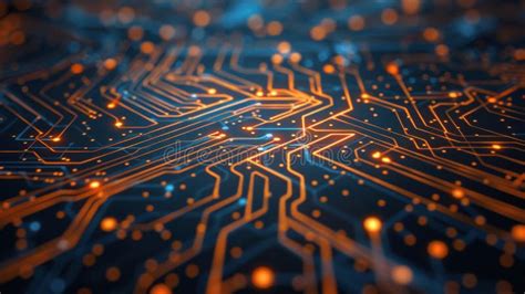 Vibrant Circuit Board Backdrop Featuring Ai Tech Robotics Machine Learning Deep Learning And