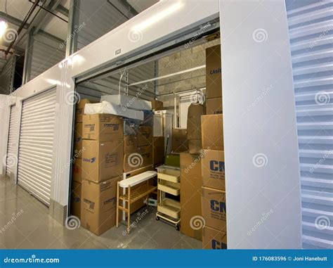 An Interior Of A Storage Space Unit Displaying The Boxes At Extra Space
