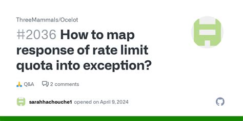 How To Map Response Of Rate Limit Quota Into Exception · Threemammals