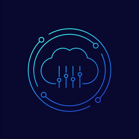 Premium Vector Cloud Settings Icon Linear Design