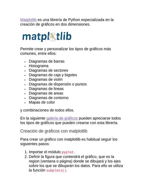 Libreria Matplotlib Pdf