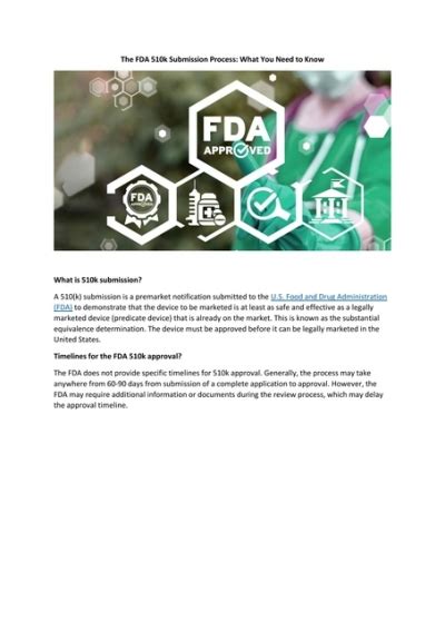 The Fda 510k Submission Process What You Need To Know