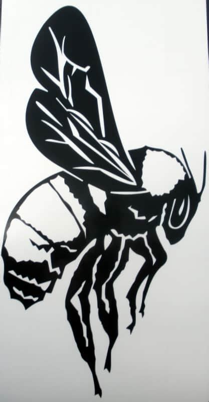 Insect Bee Black Vinyl Cut Decalsticker The Art Of Stickers Australia